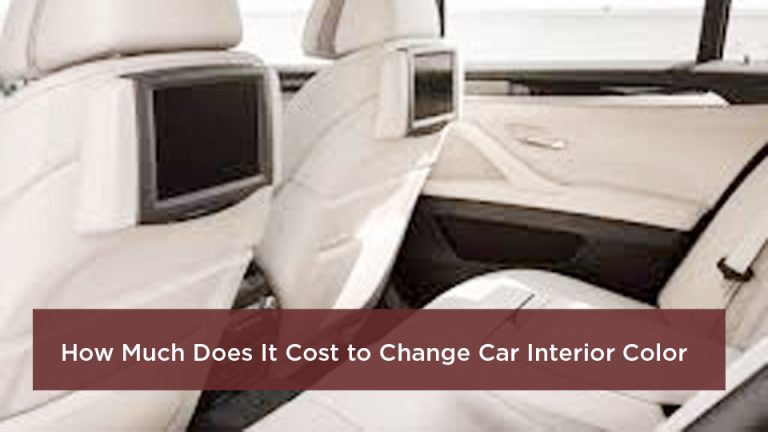 How Much Does It Cost to Change Car Interior Color